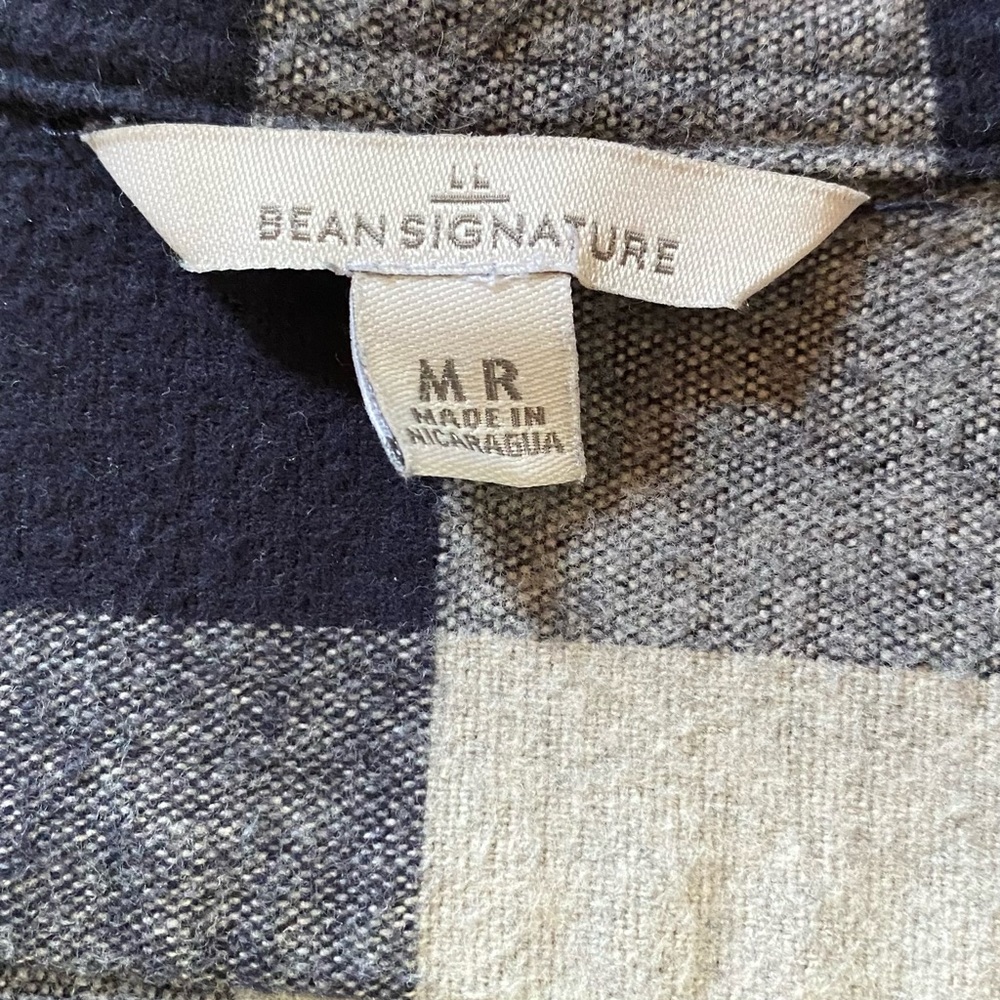 L.L.Bean Signature 1912 Flannel Overshirt In Navy-Gre… - Gem